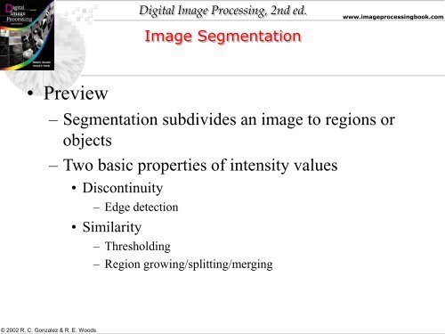 Digital Image Processing, 2nd ed.