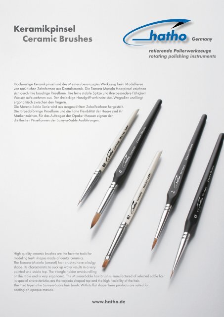 Keramikpinsel Ceramic Brushes - HATHO GmbH