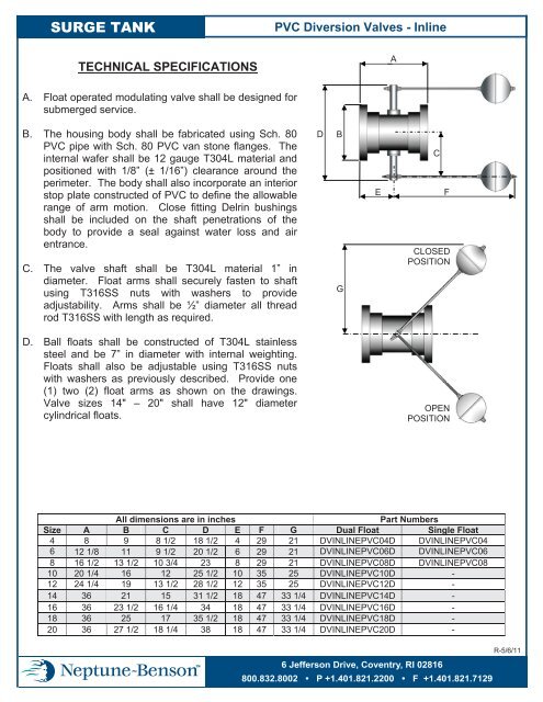 DIVERSION VALVE INLINE - Neptune-Benson