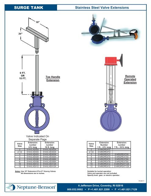 VALVE EXTENSION - Neptune-Benson