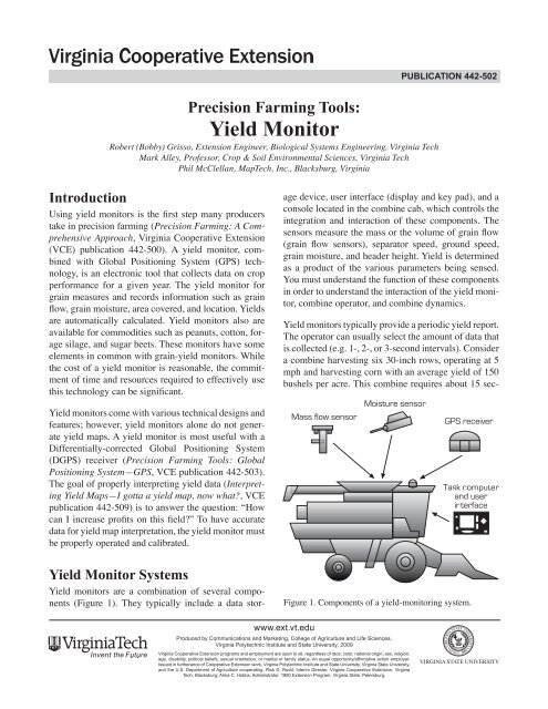 Precision Farming Tools: Yield Monitor - Virginia Cooperative ...
