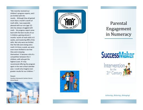 SuccessMaker Parent Brochure (2).pdf - Halton Catholic District ...