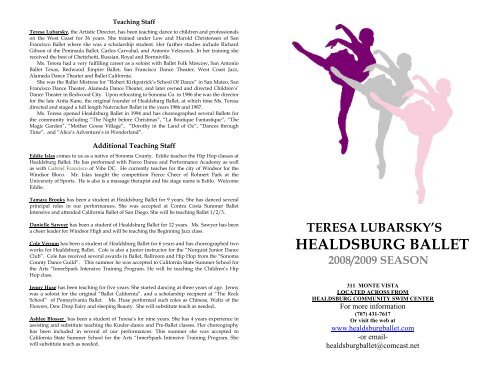 Teresa Lubarsky's Healdsburg Ballet