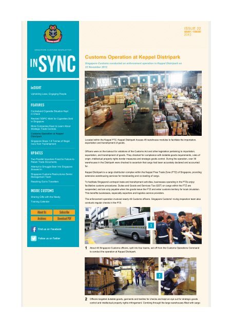 Customs Operation at Keppel Distripark - Singapore Customs