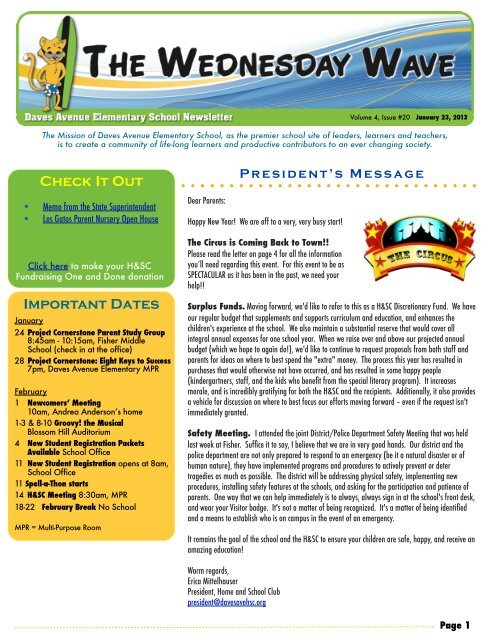 Elementary School Newsletter