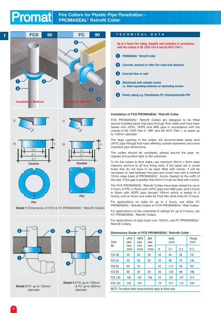 Fire Collars for Plastic Pipe Penetration - Fyreguard
