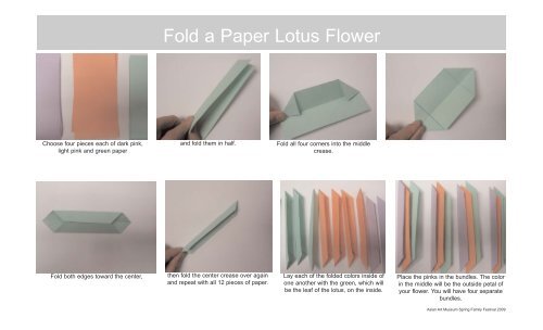 Fold a Paper Lotus Flower (.pdf) - Asian Art Museum | Education