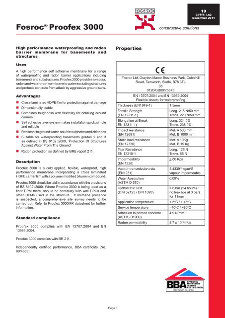 FosrocÂ® Proofex 3000 - EPMS Supplies