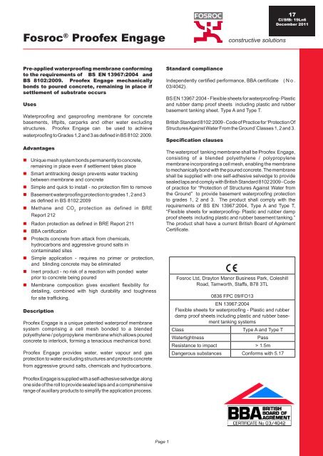 FosrocÂ® Proofex Engage - EPMS Supplies