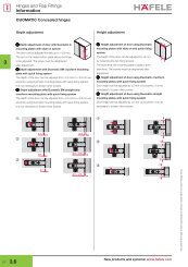 Hinges and Flap Fittings Concealed Hinges - Hafele