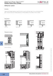 Pivot Sliding Door Fittings - Hafele