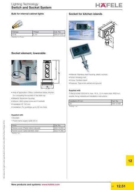 Switch and Socket System - Hafele