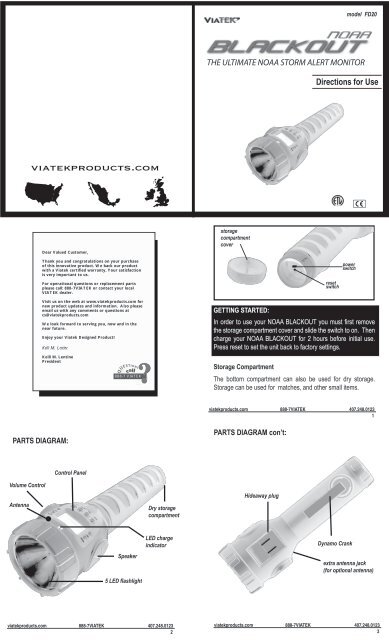 Product Manual - Viatek Catalogs