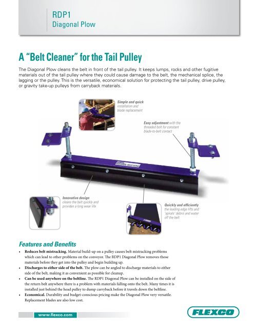 RDP1 Diagonal Plow Literature - Flexco