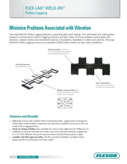 Flex-Lag Weld-On Pulley Lagging - Flexco