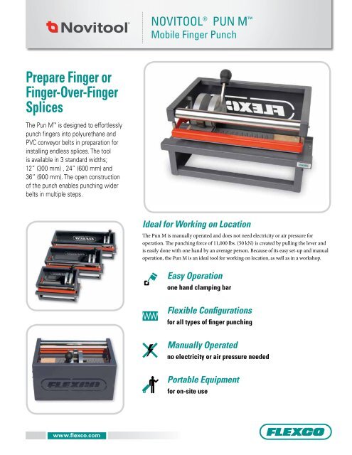 NovitoolÂ® Pun Mâ ¢ Mobile Finger Punch - Flexco
