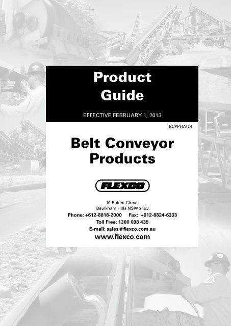 Belt Conveyor Products Product Guide - Flexco