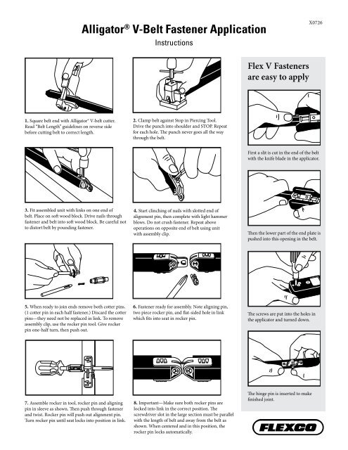 AlligatorÂ® V-Belt Installation Instructions - Flexco
