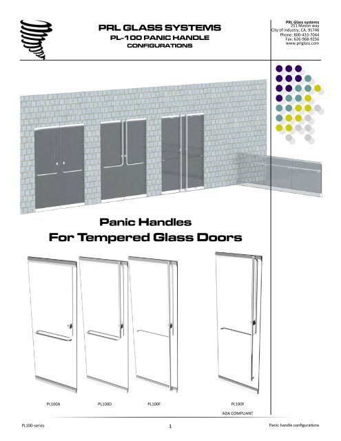 PL100-Panic handle configurations - PRL Glass Systems Inc