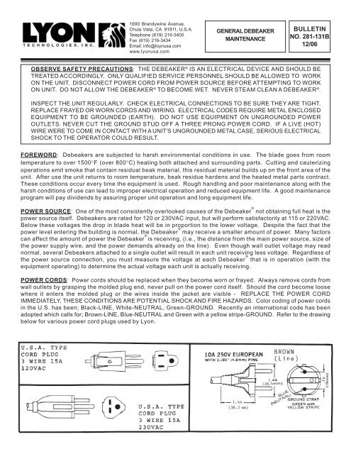 general debeaker maintenance - Lyon