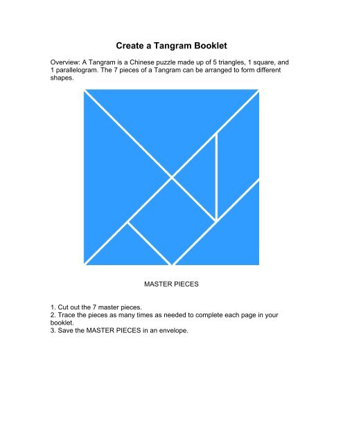 Create a Tangram Booklet - Beacon Learning Center