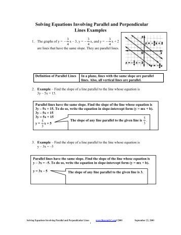 Parallel and Perpendicular Lines