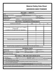 MSDS Material Safety Data Sheet - EVIDENTÂ® Crime Scene Products