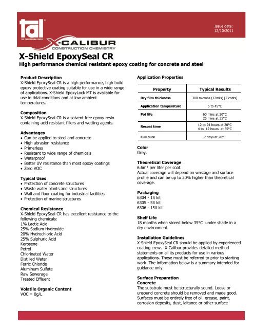 X-Shield EpoxySeal CR - TAl