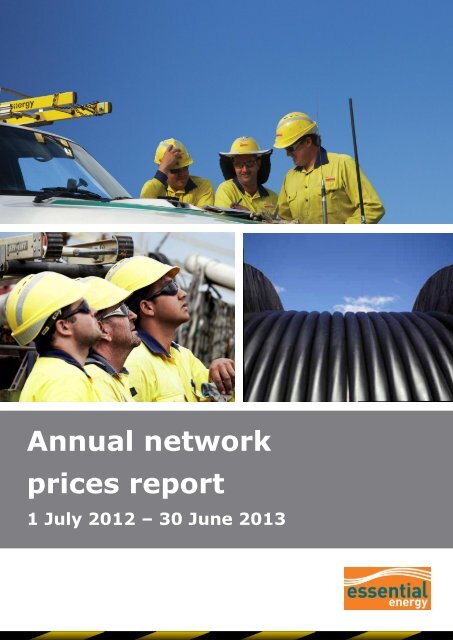 Annual network prices report 1 July 2012 - Essential Energy