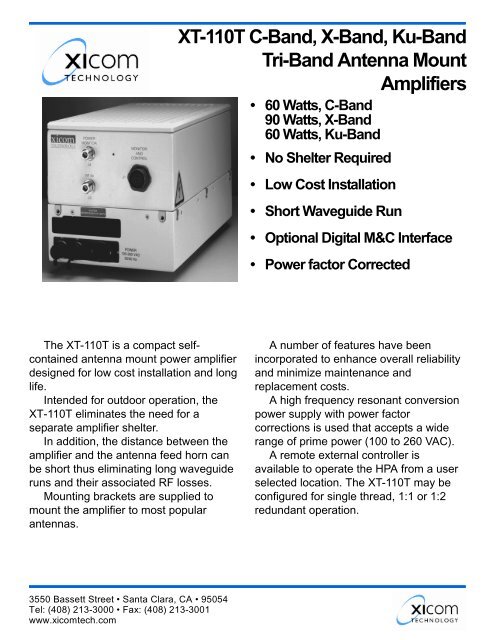 xicom, xt-110t