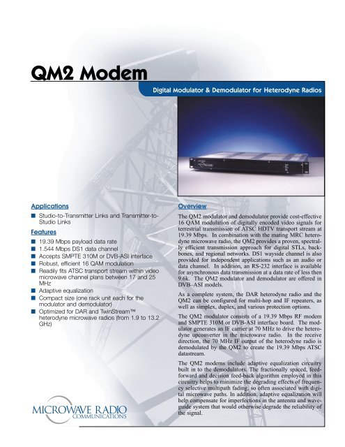 Microwave Radio, QM2 Modem (0,24 MB)