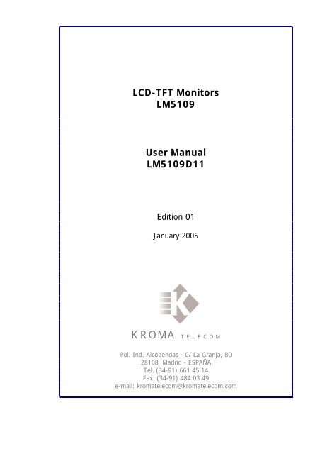 Kroma Telecom, Manual LM5109