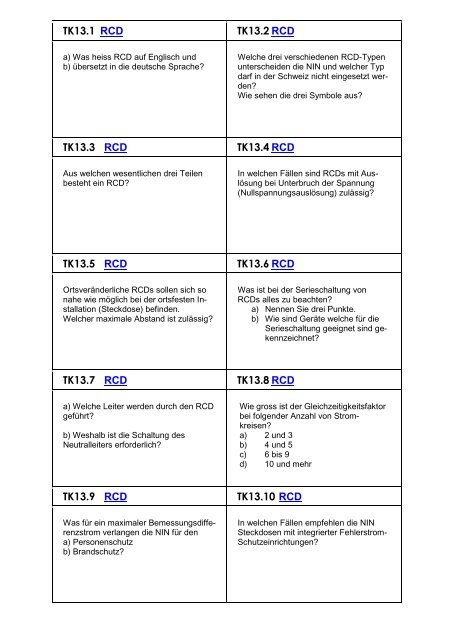 TK13.1 RCD TK13.2 RCD TK13.3 RCD TK13.4 RCD TK13.5 RCD ...