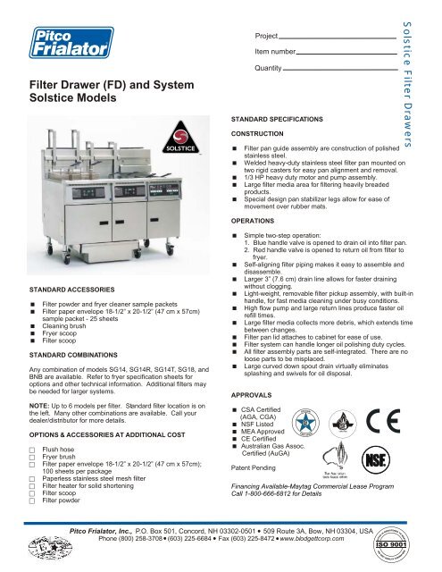 Filter Drawer (FD) and System Solstice Models - Michael W. Buder