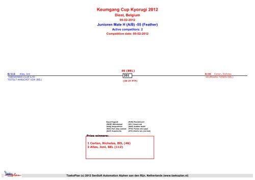 afvalschema om de derde plaats jun en sen keumgang diest