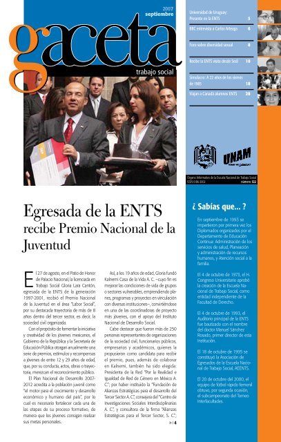 Egresada de la ENTS - Escuela Nacional de Trabajo Social - UNAM