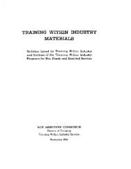 JOB BREAKDOWN SHEET - Training Within Industry Service