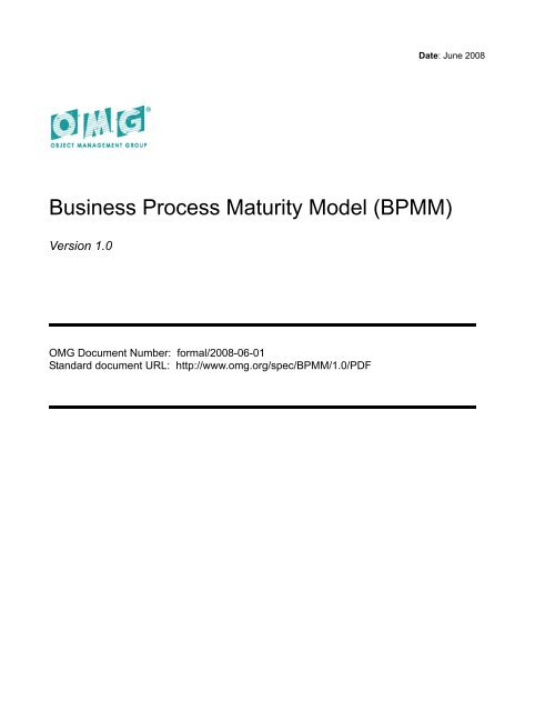 Business Process Maturity Model, BPMM 1.0 - CSP AG