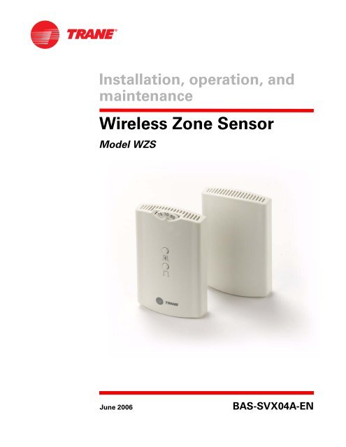 Wireless Zone Sensor - Trane