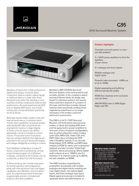 G95 - Meridian Audio