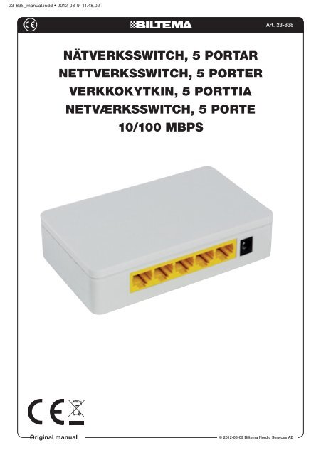 NÃ TVERKSSWITCH, 5 PORTAR NETTVERKSSWITCH, 5 ... - Biltema