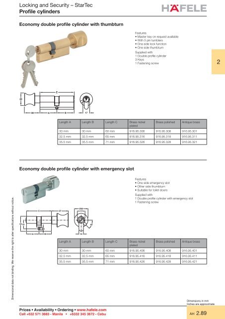 Locking and Security