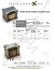 Audio Note - Parts ConneXion