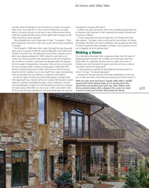 At Home with Mike Weir Au