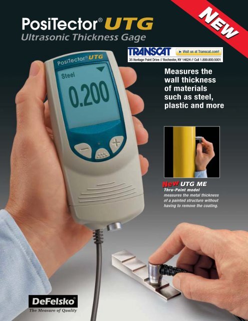 Defelsko UTG-ME Positector Ultrasonic Thickness Gage - Transcat