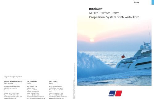 maritune MTU's Surface Drive Propulsion System with ... - TransDiesel