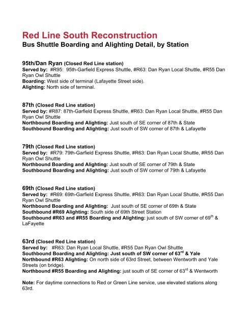 Red Line South Reconstruction - Chicago Transit Authority