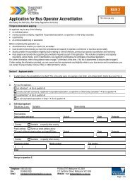 Application form - Bus operator registration - Transport Safety Victoria