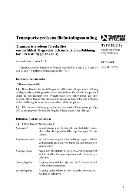 TSFS 2013:18 - Transportstyrelsen