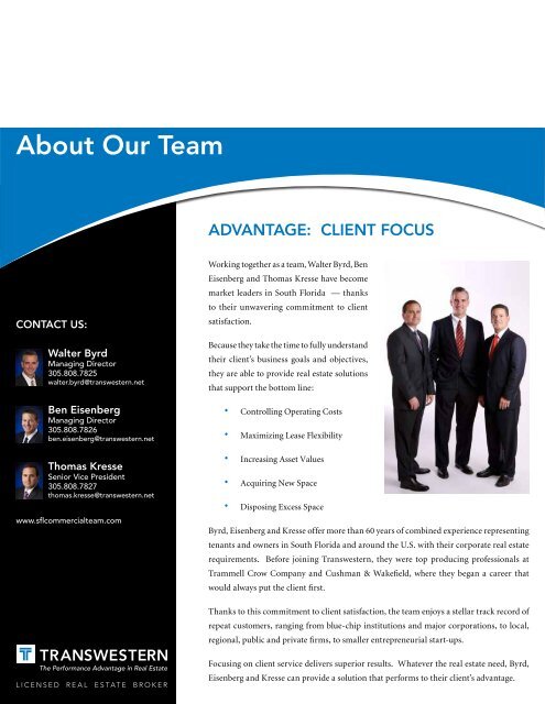 About Our Team - Transwestern